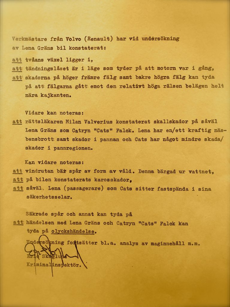 Cats Falck: Bakgrund till Mördarkommandot del 3: Olycksbilens skador ...
